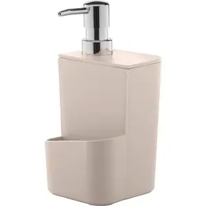 OU Durable Kitchen Soap Dispenser Organizer With Sponge Holder And Drainage - Beige