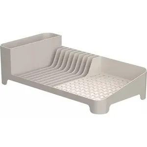 OU Modern Compact Polypropylene Kitchen Dish Drying Rack - Beige
