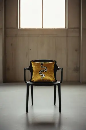 VILLA ABURI Serpiente Crushed Velvet Throw Pillow