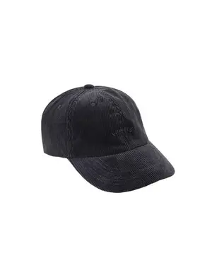 VOWELS Corduroy Cap With Logo - Black