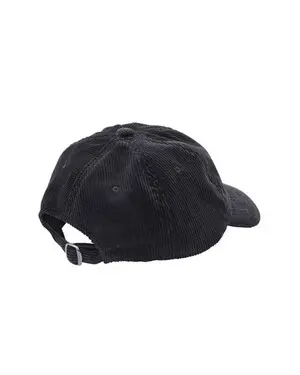 VOWELS Corduroy Cap With Logo - Black
