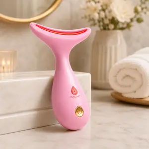 PURSONIC Led Light Therapy Neck & Face Sculpting Wand - Pink
