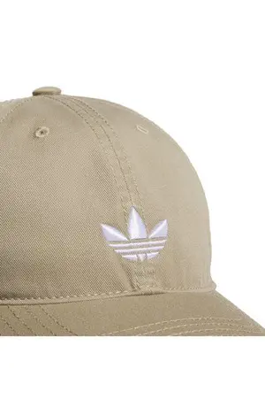 Adidas Relaxed Trefoil Cotton Baseball Cap - Blanch Cargo/white