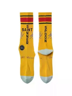 SAINT MXXXXXX X Sean Wotherspoon Patterned Socks - Yellow
