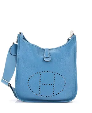 Hermès Pm Evelyne Bag Gen Iii Clemence - Blue