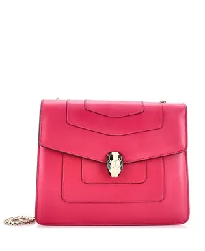 BVLGARI Medium Serpenti Forever Leather Shoulder Bag