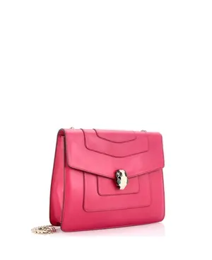 BVLGARI Medium Serpenti Forever Leather Shoulder Bag