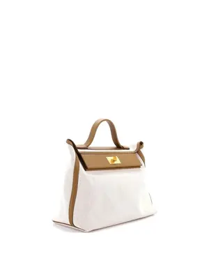 Hermès 35 24/24 Bag Canvas And Swift - Neutral