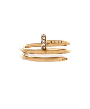 CARTIER Small Juste Un Clou Double Ring 18k And Diamonds