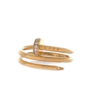 CARTIER Small Juste Un Clou Double Ring 18k And Diamonds