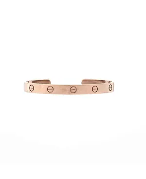 CARTIER Love Cuff Bracelet 18k Gold - White
