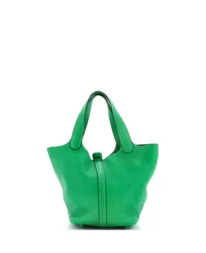 Hermès Picotin Lock Bag Pm Clemence - Green