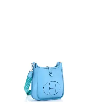 Hermès Tpm Evelyne Bag Gen Iii Clemence - Blue