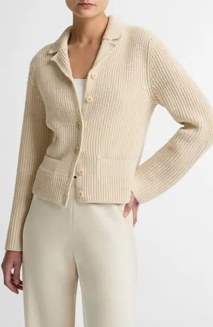 Vince Pocket Cotton-blend Sweater Jacket