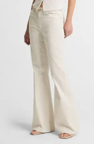 Vince Mid-rise Flare Pants - Horchata