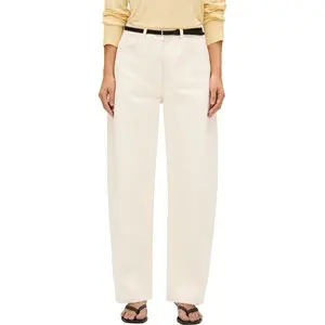 Another Tomorrow Denim Curved Pant - Ecru
