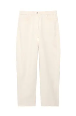 Another Tomorrow Denim Curved Pant - Ecru