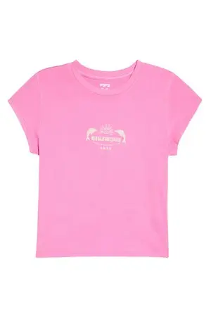 BILLABONG Crop Graphic T-shirt - Guava