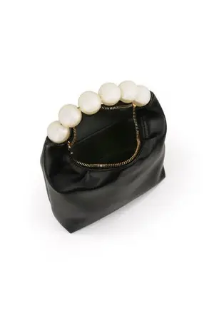 Badgley Mischka Calla Leather Top Handle Bag