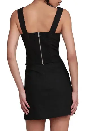 Avec Les Filles Embroidered Corset Tank
