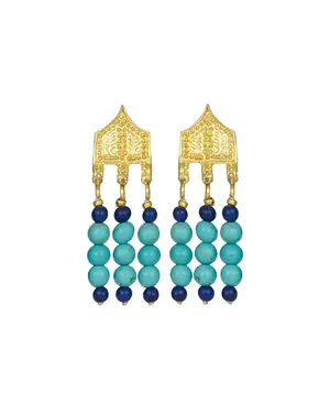 OTTOMAN HANDS Riva Bead Drop Earrings - Gold