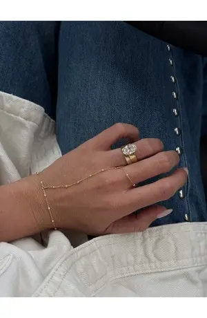 SET & STONES Austen Hand Chain With Sterling Silver And 14k Fill - Gold