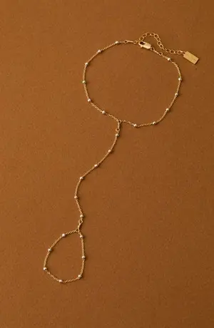 SET & STONES Austen Hand Chain With Sterling Silver And 14k Fill - Gold