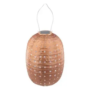 ALLSOP HOME & GARDEN Soji Stellabarrel Swiss Dotsolar Lantern - Copper