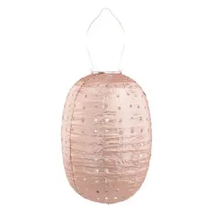 ALLSOP HOME & GARDEN Soji Stellabarrel Swiss Dotsolar Lantern Rose