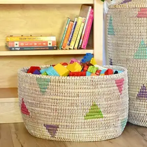 AFRICAN MODERN Teranga Triangles Knitting Basket