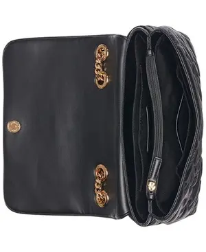 Karl Lagerfeld Paris Lafayette Quilted Floral Shoulder Bag - Black/gold