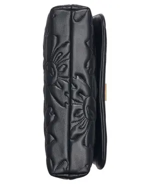 Karl Lagerfeld Paris Lafayette Quilted Floral Shoulder Bag - Black/gold