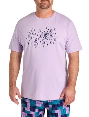 Psycho Bunny Big & Tall Nev Allover Graphic Tee