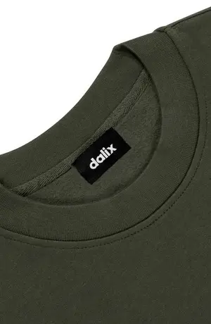 DALIX Relaxed Fit Fleece Crewneck Sweatshirt - Cypress