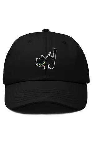 DALIX Dalix Embroidered Cat Dad Cap Black