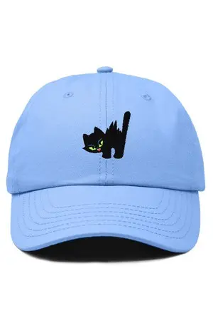 DALIX Dalix Embroidered Cat Dad Cap Light Blue