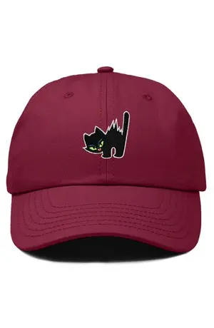 DALIX Dalix Embroidered Cat Dad Cap Maroon