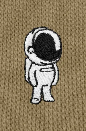 DALIX Astronaut Fleece Hooded Sweatshirt - Sand