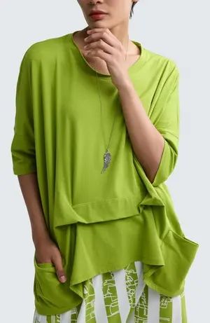 LUUKAA Layered Jersey Tunic - Lime