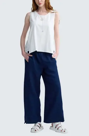 LUUKAA Azari Sleeveless Jersey Top - Ecru