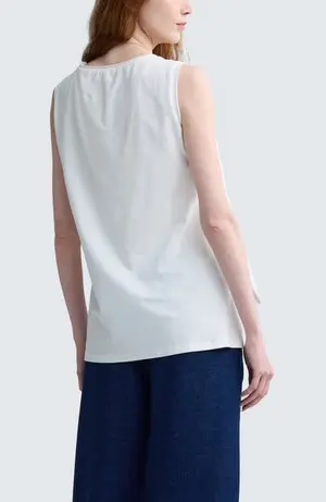 LUUKAA Azari Sleeveless Jersey Top - Ecru