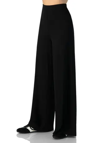 IVONNE Ribbed Wide-leg Culotte Pants