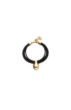 UNODE50 Leather And 18k -plated Dial Bracelet - Gold