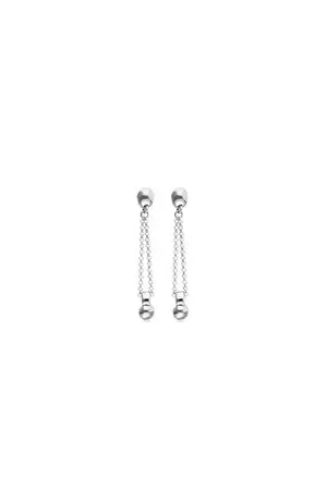 UNODE50 Sterling Plated Chain Earrings With Dial Detail