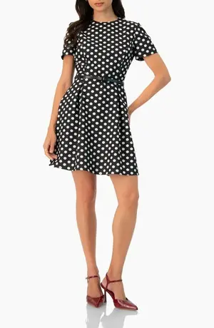 IVONNE Polka Dot A-line Dress