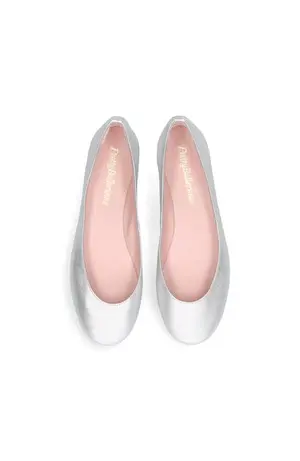 Pretty Ballerinas Round Toe Metallic Ballerina Flat