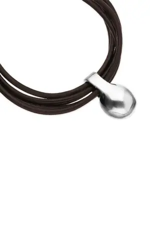 UNODE50 Leather Bracelet With Sterling -plated Dial - Silver