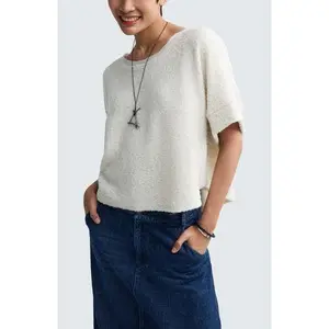 LUUKAA Sloana Textured Hemp & Cotton Blouse