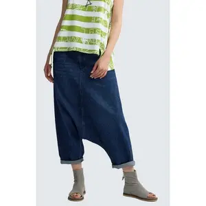 LUUKAA Rowan Sculptural Harem Pants - Indigo Denim