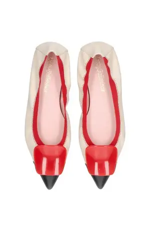 Pretty Ballerinas Pointed Toe Ballet Flat - Ivory